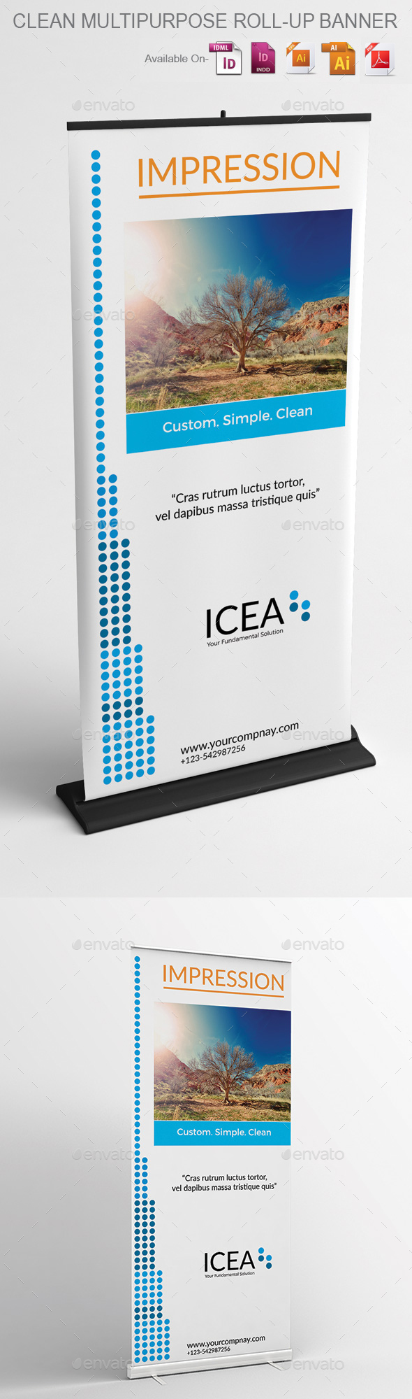 Multipurpose Roll-Up Banner Indesign Template by blackrose7 | GraphicRiver