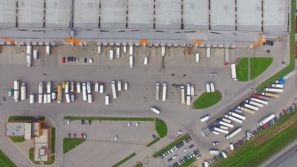 Aerial View Of Distribution Hub, Stock Footage | VideoHive