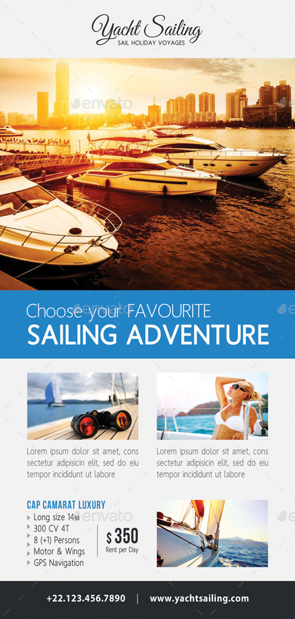 3 in 1 DL Yacht Sailing Flyer Bundle, Print Templates | GraphicRiver