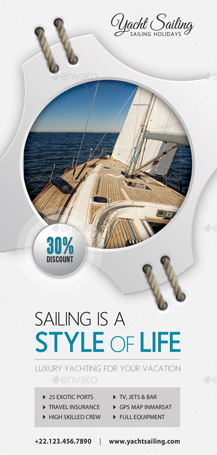 3 in 1 DL Yacht Sailing Flyer Bundle, Print Templates | GraphicRiver
