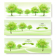 Green Summer Nature Banners, Vectors | GraphicRiver