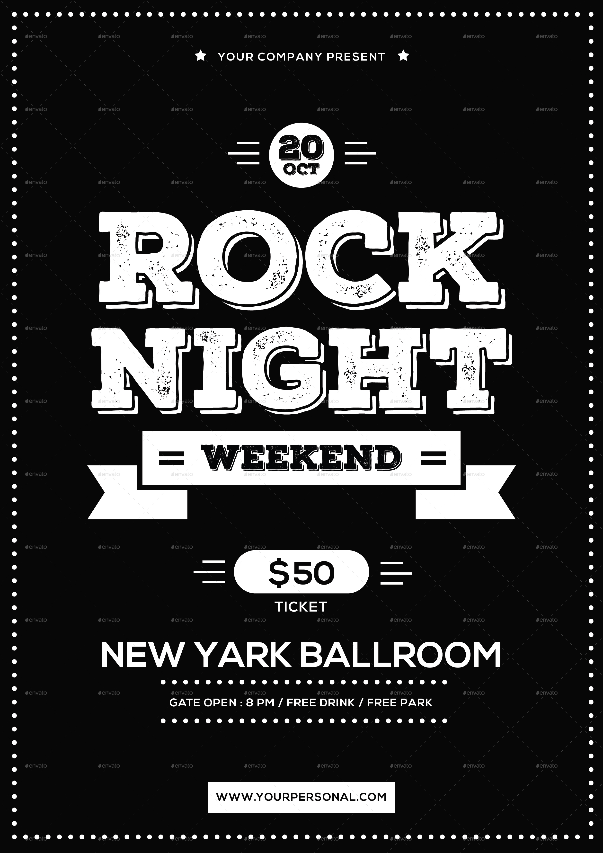 Rock Night Flyer, Print Templates | GraphicRiver