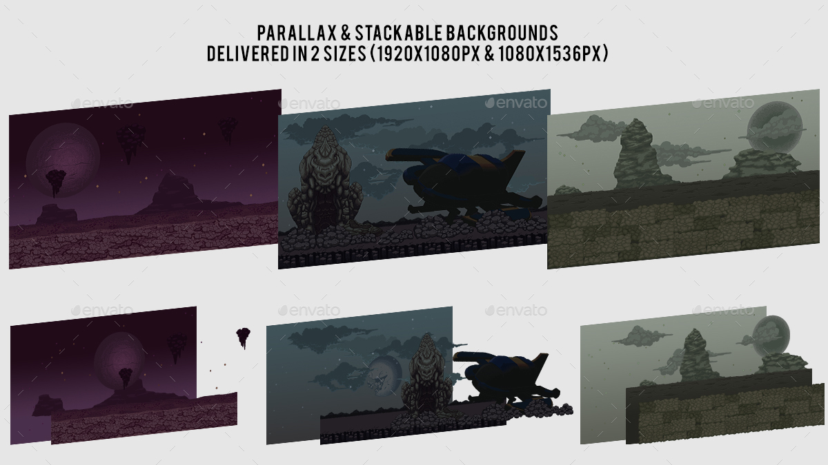 8-Bit Platformer Jetpack Pixel Hero Boy Game Kit 1 of 2 by Space_Gecko