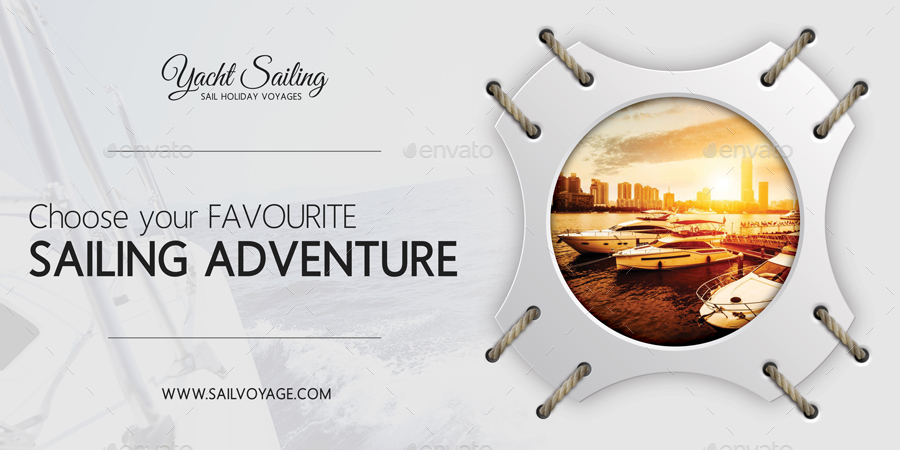 4 in 1 Yacht Sailing Banners Bundle, Print Templates | GraphicRiver