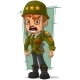 Cartoon Army General in Green Helmet, Vectors | GraphicRiver
