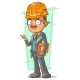 Cartoon Clever Engineer with Pencil, Vectors | GraphicRiver