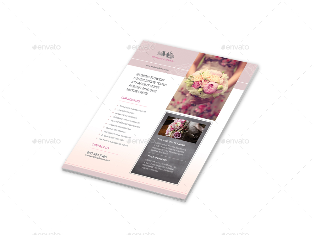Wedding Planner Flyers – 4 Options, Print Templates | GraphicRiver