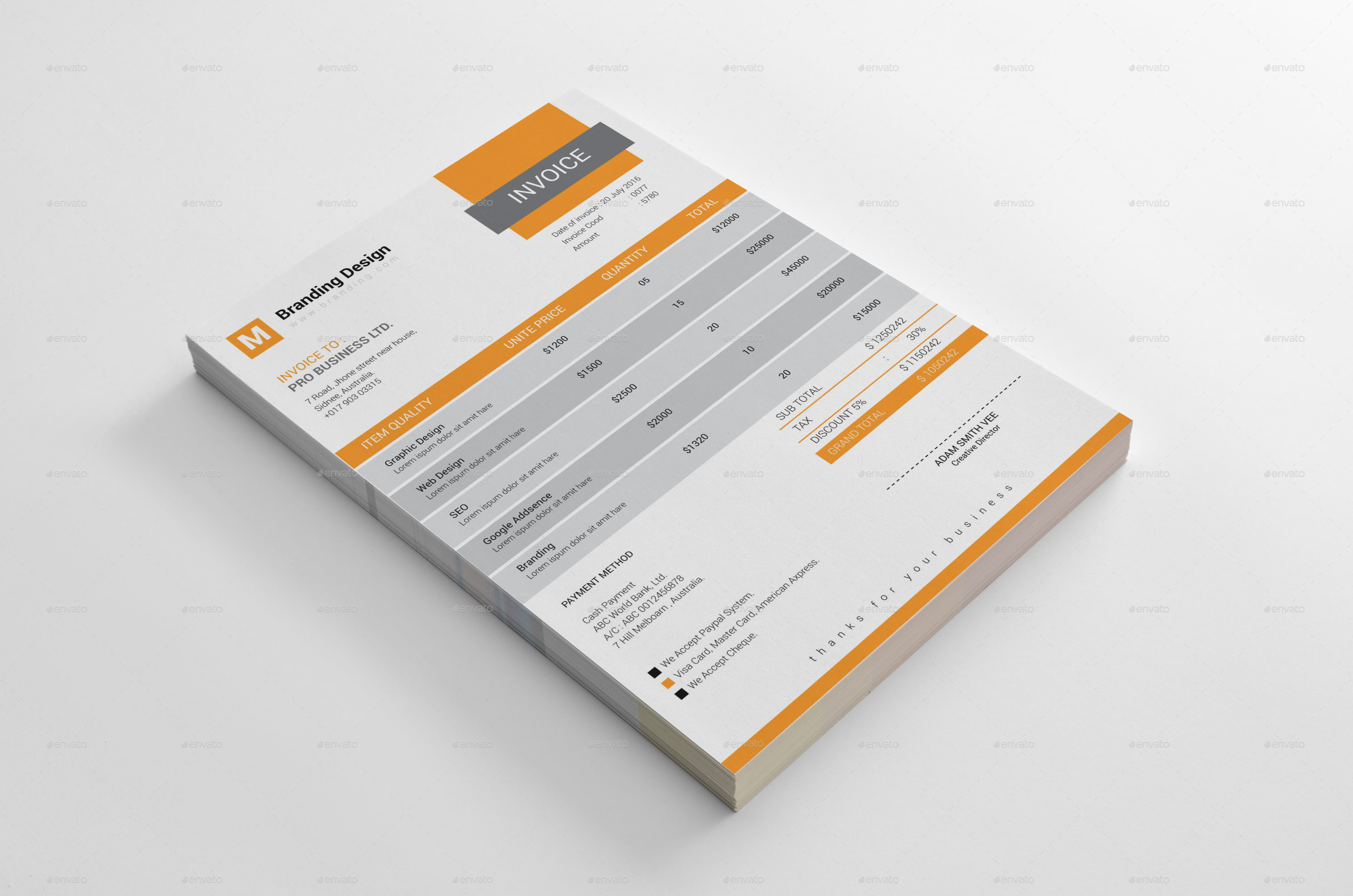 Invoice, Print Templates | GraphicRiver