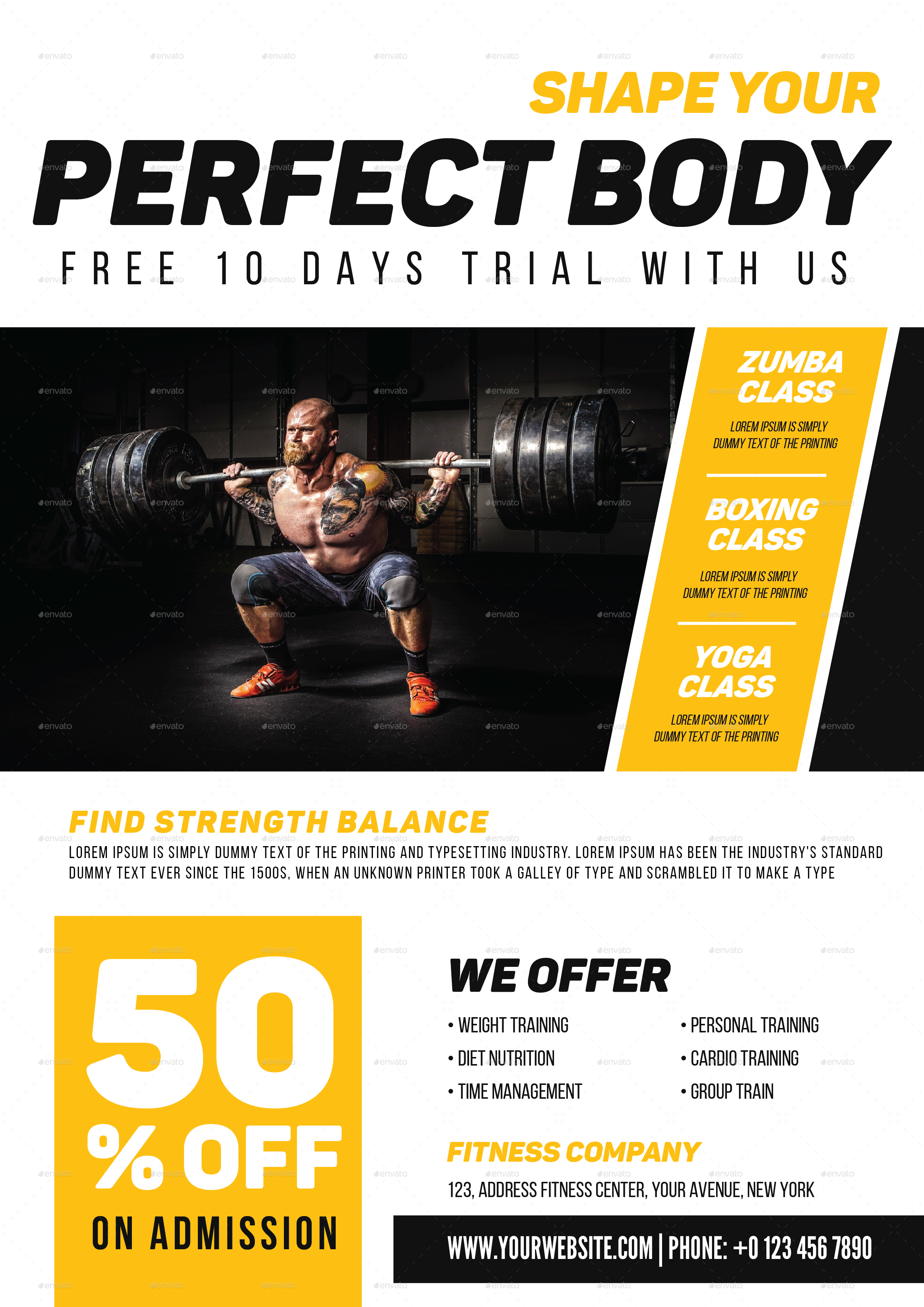 FITNESS FLYER, Print Templates | GraphicRiver