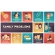 Family Problems- Flat Design Icons Set, Vectors | GraphicRiver