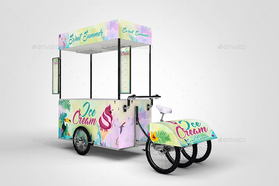 Ice Cream Cart Mock-Up, Graphics | GraphicRiver