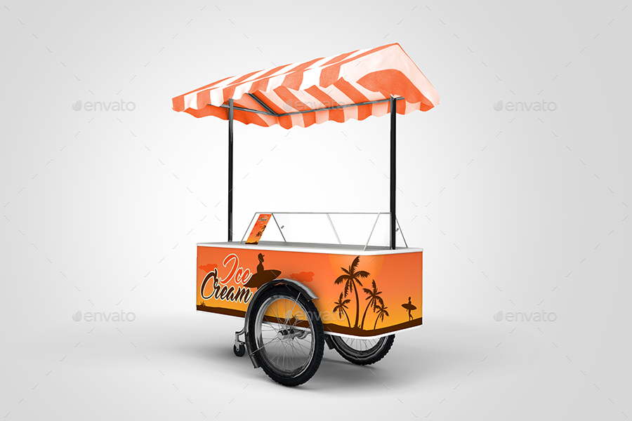 Ice Cream Cart Mock-Up, Graphics | GraphicRiver