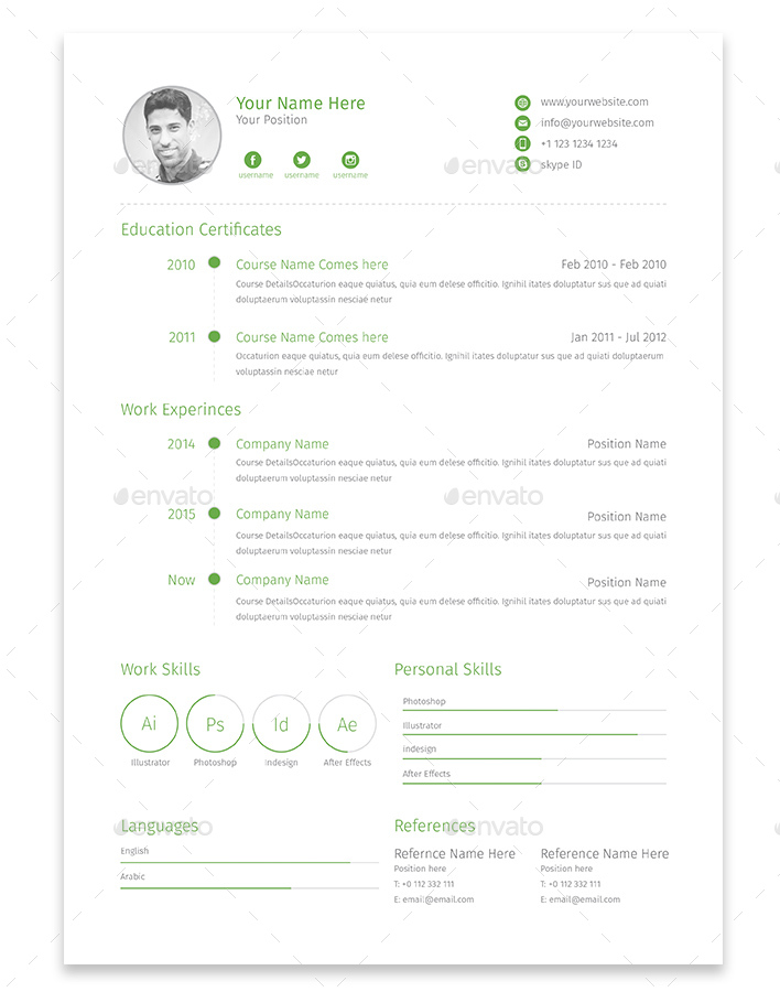 Ultra Clean Resume, Print Templates | GraphicRiver