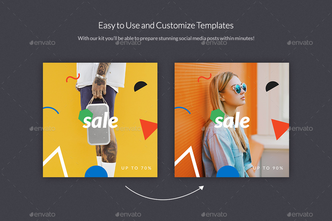Social Media Booster Kit 2: Instagram, Twitter & Facebook Templates ...