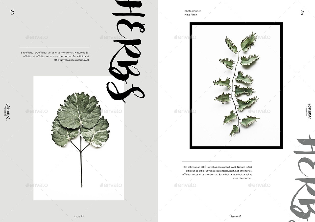 Botanical Magazine 30 pages, Print Templates | GraphicRiver