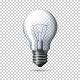 Transparent Realistic Light Bulb Isolated, Vectors | GraphicRiver