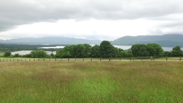 View To Lake And Field At Connemara In Ireland 52, Stock Footage ...