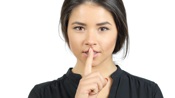 Silent Please Gesture by Beautiful Girl , Stock Footage | VideoHive