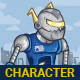 Blue Robot Game Character, Game Assets | GraphicRiver