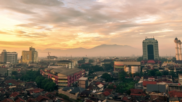Dawn in the City of Bandung, Stock Footage | VideoHive
