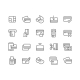 Line Credit Card Icons, Icons | GraphicRiver