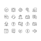 Line Help And Support Icons, Icons | GraphicRiver