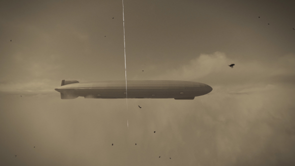 German Zeppelin Flying - 1940, Motion Graphics | VideoHive