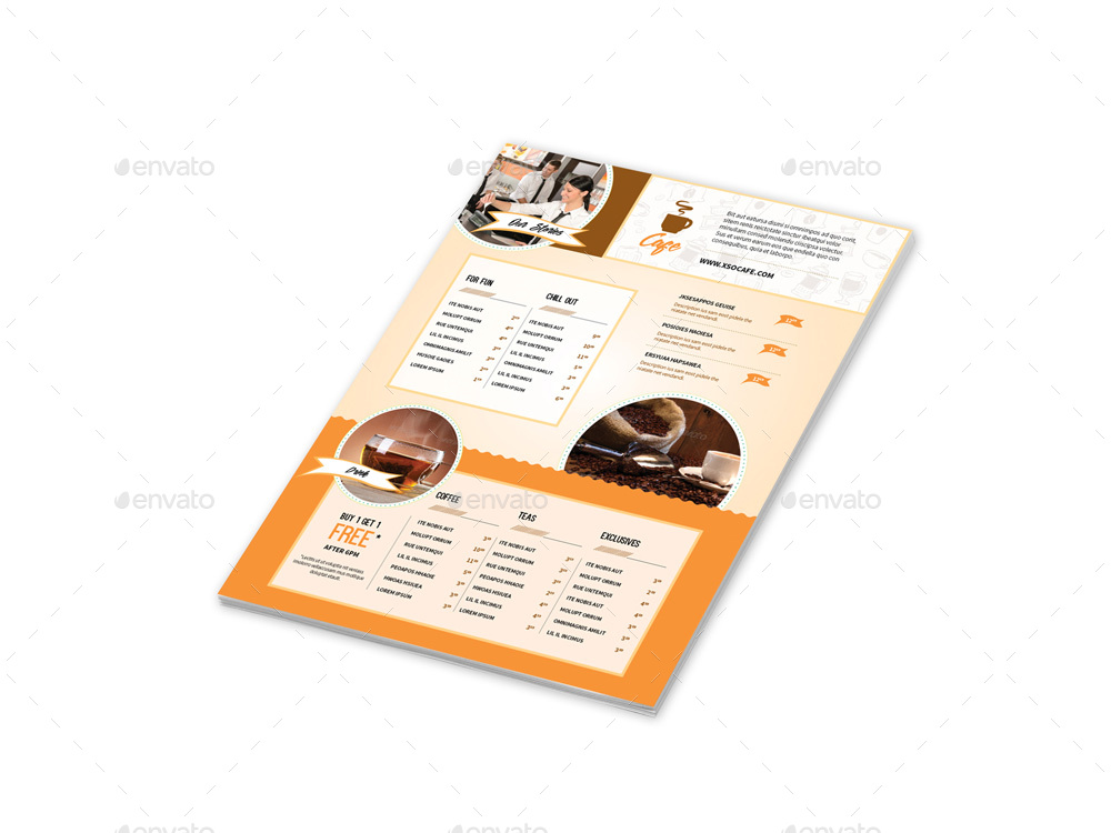 Cafe Menu Print Bundle, Print Templates | GraphicRiver