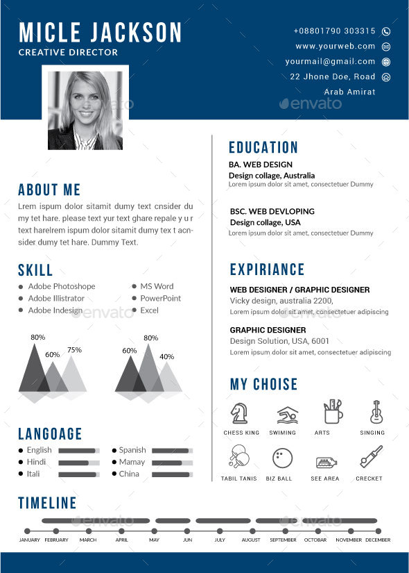 CV, Print Templates | GraphicRiver