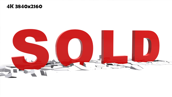 3D Text - Sold Animation, Motion Graphics | VideoHive