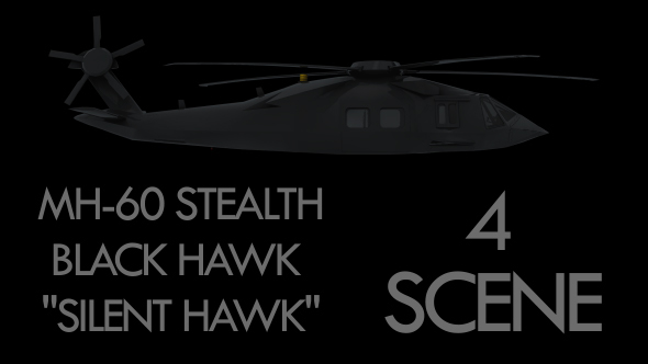 Military Helicopter Stealth Black Hawk - "Silent Hawk" - Pack, Motion ...