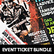 Music Concert Event Festival Ticket Bundle 3 in 1, Print Templates