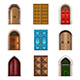 Old Doors Icons Vector Set, Vectors | GraphicRiver