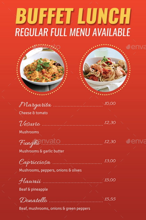 Restaurant Table Tent Template Vol.13, Print Templates | GraphicRiver