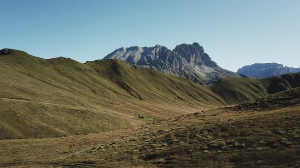 Hero shot of the man walking on the ridge, Stock Footage | VideoHive