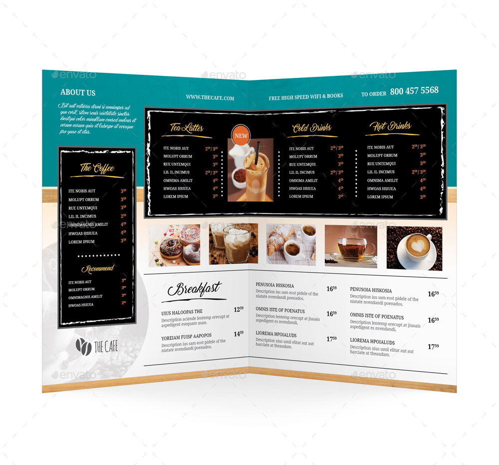 Cafe Menu Print Bundle 2, Print Templates | GraphicRiver
