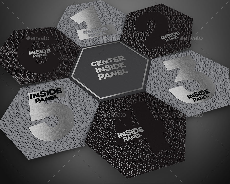 Hexagon Fold Out Style Brochure by ina717 | GraphicRiver