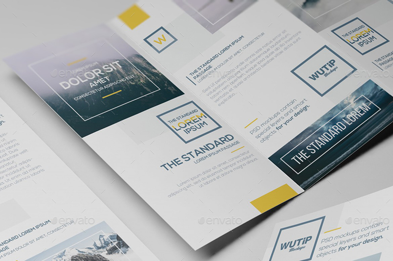 Four Panel Fold Brochure Mockups, Graphics | GraphicRiver