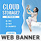 Cloud Hosting Banner Ad, Web Elements | GraphicRiver