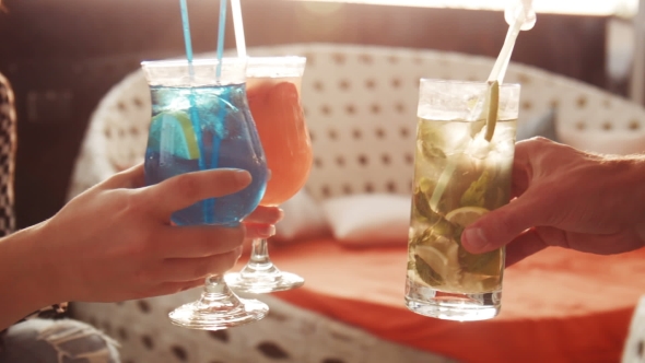 Hands Holding Drinks , Stock Footage | VideoHive