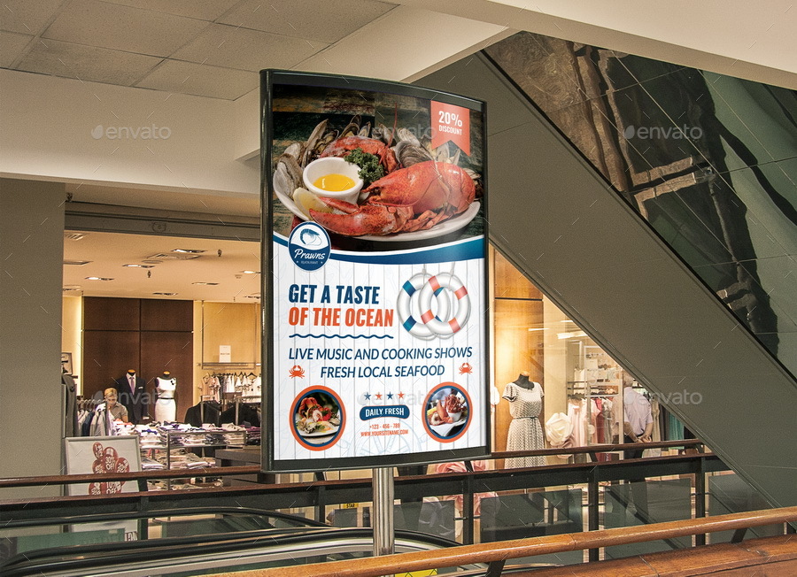 Seafood Restaurant Advertising Bundle, Print Templates | GraphicRiver