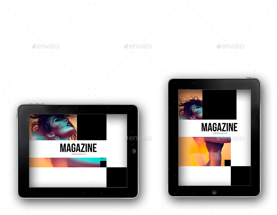 Ipad&Tablet Square Fashion Magazine, ePublishing | GraphicRiver