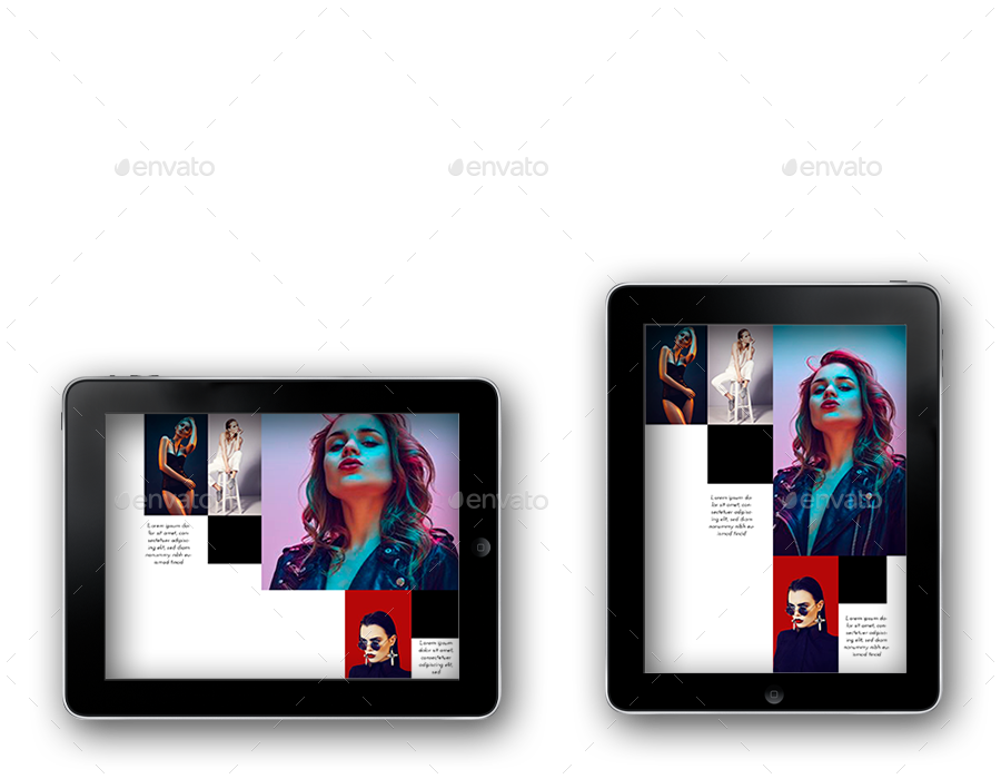 Ipad&Tablet Square Fashion Magazine, ePublishing | GraphicRiver