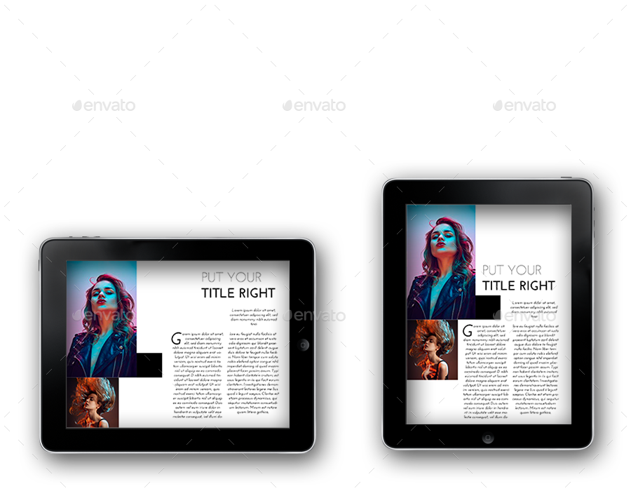 Ipad&Tablet Square Fashion Magazine, ePublishing | GraphicRiver
