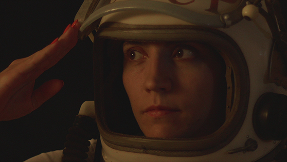 Cosmonaut Female Salute, Stock Footage | VideoHive