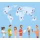 People Chat Digital Device World Map Social, Vectors | GraphicRiver