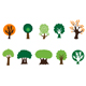 Set of tree symbols by VectorTradition | GraphicRiver