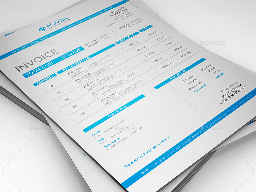 Corporate Invoice, Print Templates | GraphicRiver