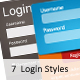 7 Login Styles, Web Elements | GraphicRiver