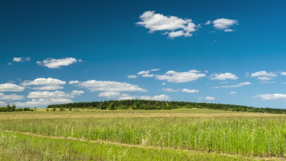 Clouds Moving Over The Fields, Stock Footage | VideoHive